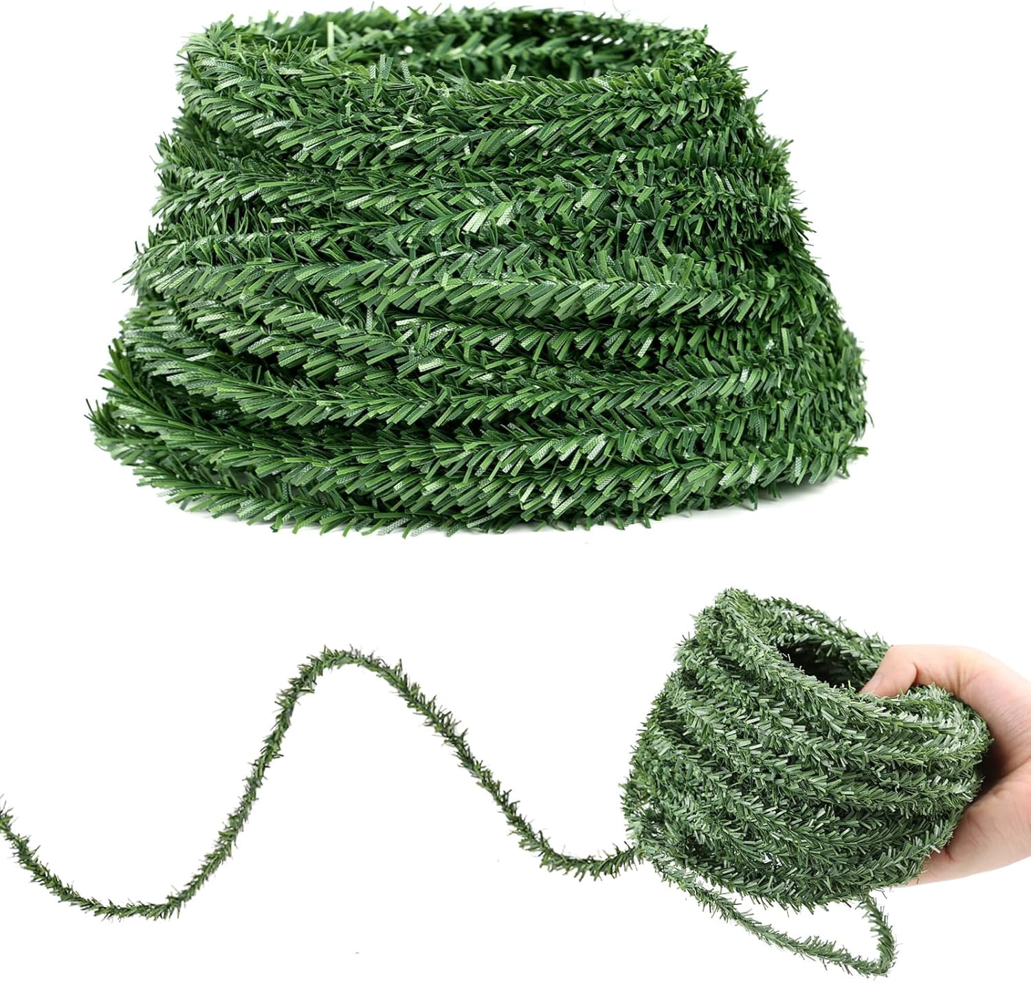 50 Ft Christmas Mini Artificial Pine Garlands, Roping Christmas ...