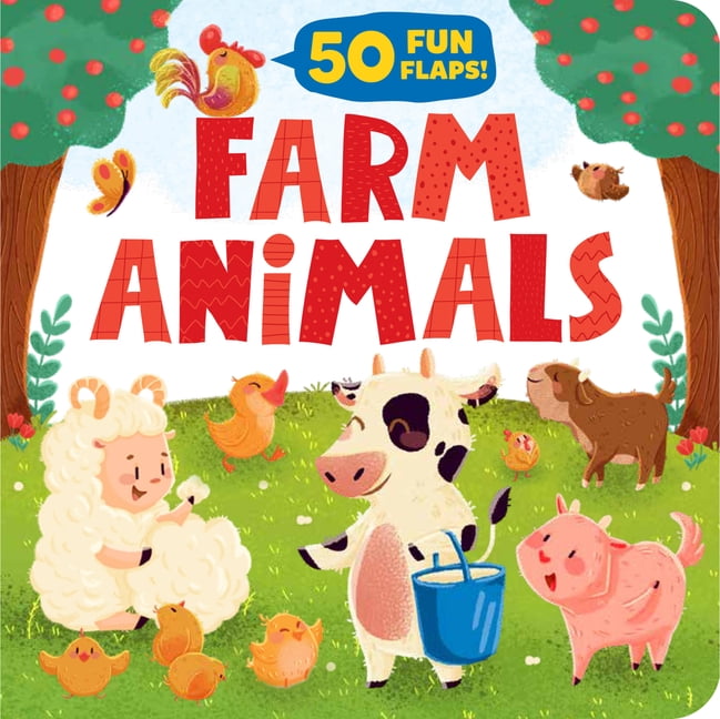 50 Fun Flaps!: Farm Animals (Board book) - Walmart.com