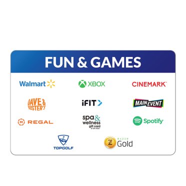 $50 Fun & Games – ChooseYourCard Gift Card - Walmart.com