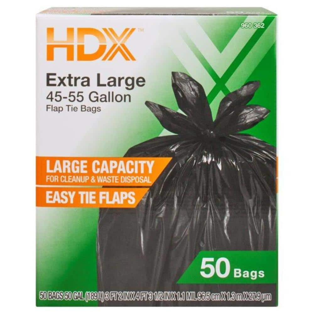 50 Gal. Black Extra Large Trash Bags (50-Count) - Walmart.com
