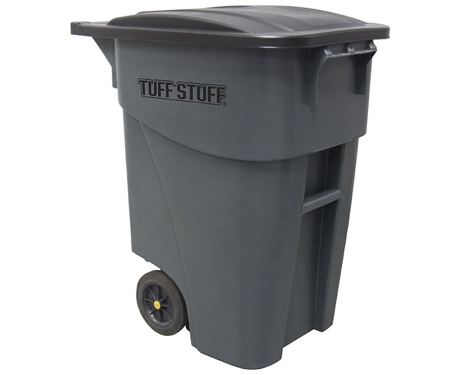 50 Gal. Square Wheeled W/ Gray Lid Trash Can - Walmart.com