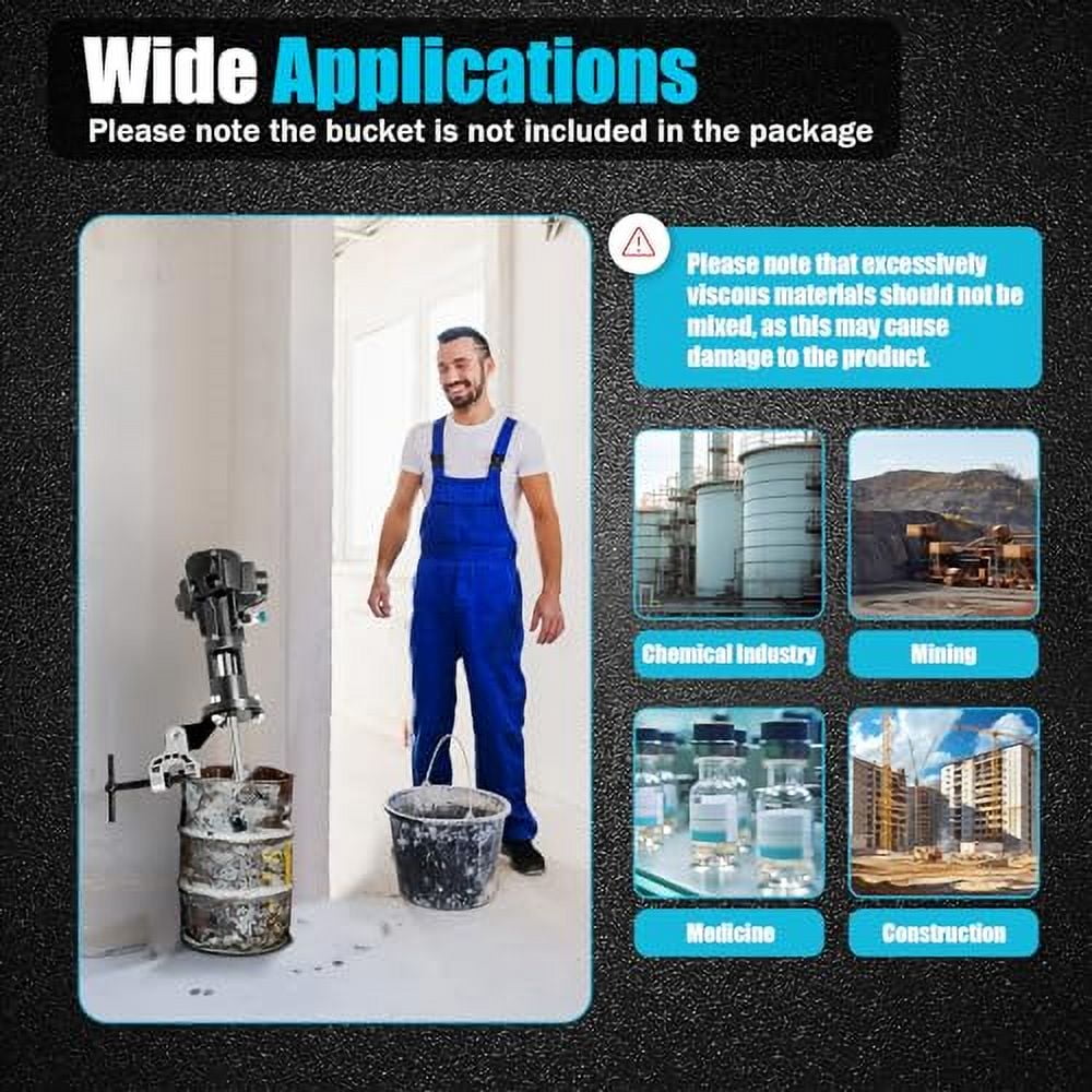 50 Gallon/190L Pneumatic Paint Mixer Machine,Paint Mixer Stirring Tool ...