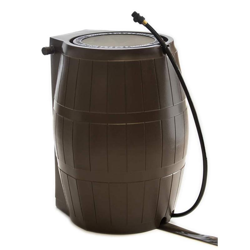 50-Gallon BPA Free Home Rain Water Catcher Barrel, Pet Traditional ...