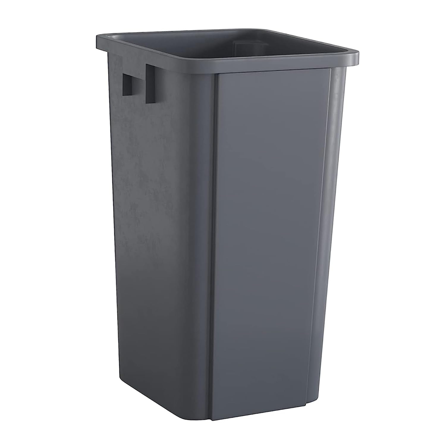50 Gallon Black Square Commercial Trash Garbage Can with Lid | Outdoor ...