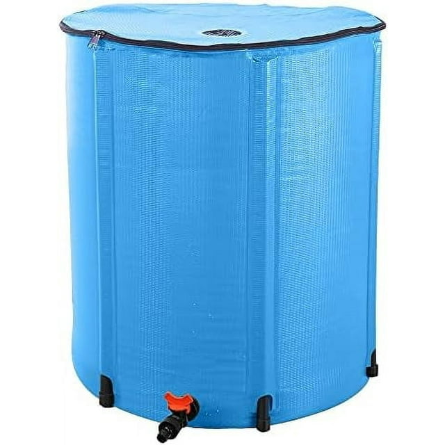 50 Gallon Collapsible Rain Barrel, Water Storage Tank, Portable ...