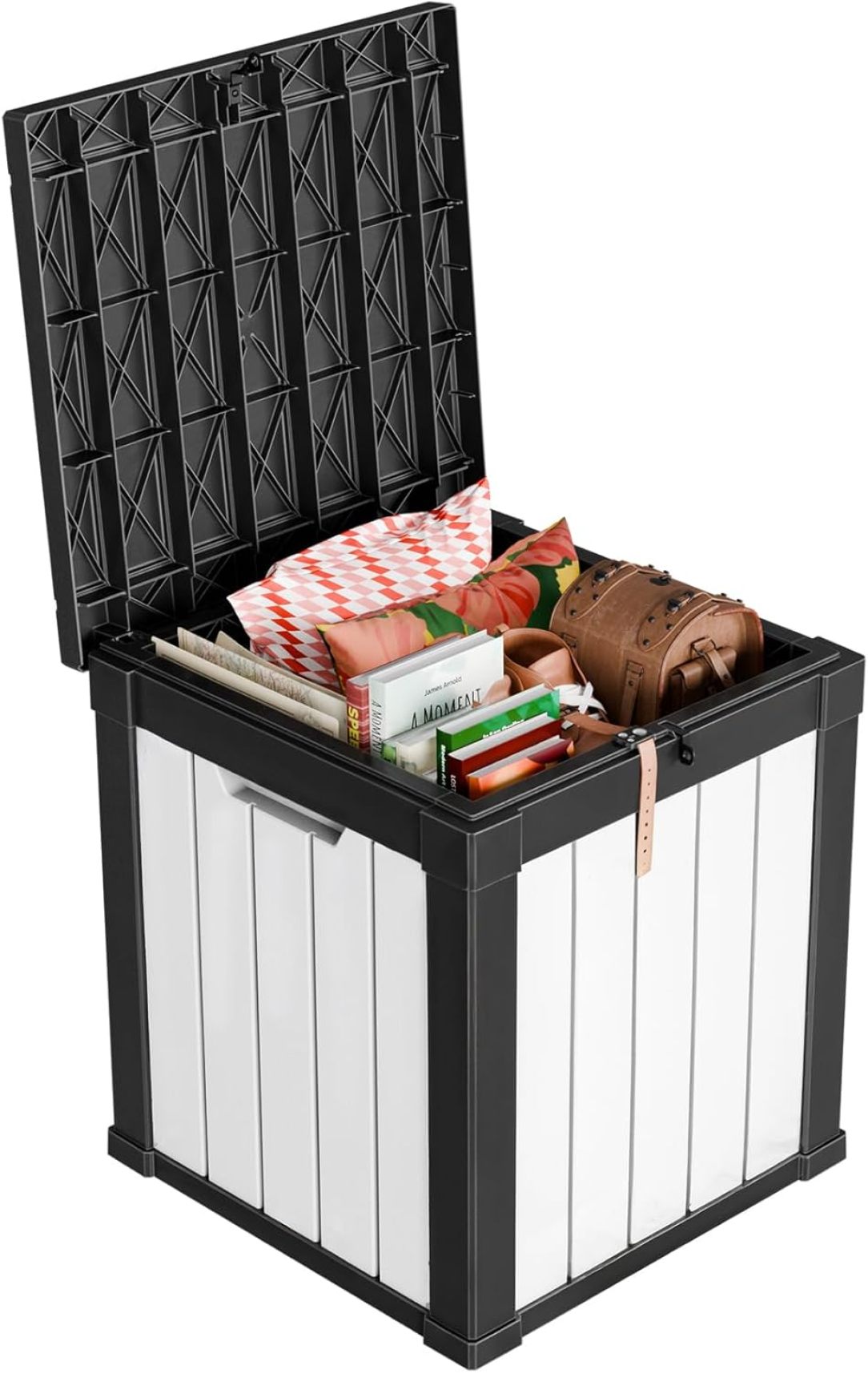 50 Gallon Deck Box,Resin Outdoor Storage Box with Lockable for Patio ...