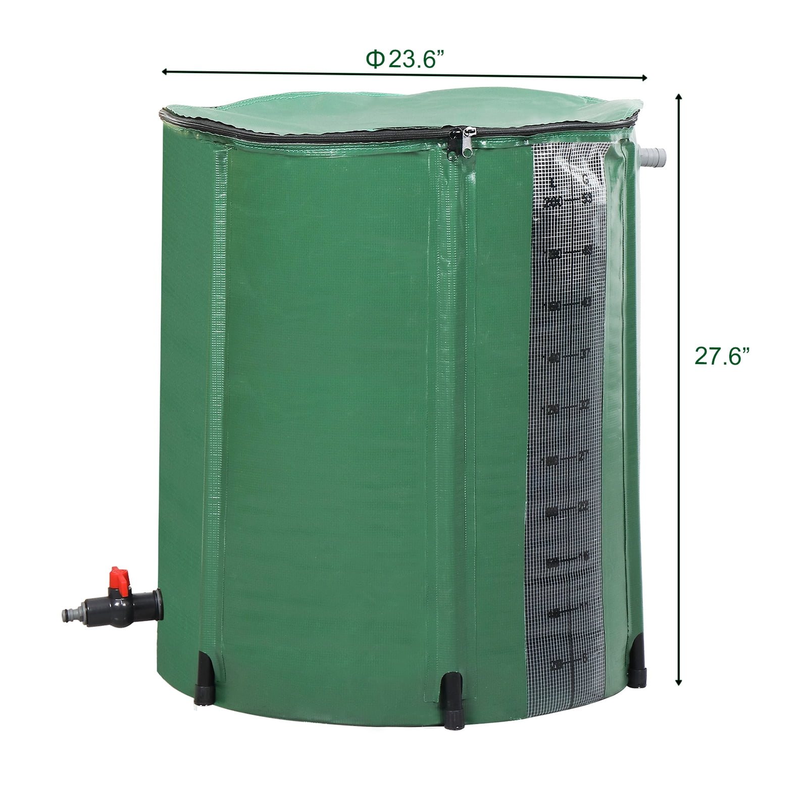 50 Gallon Green PVC Rain Bucket with Built-in Scale - Ideal for ...