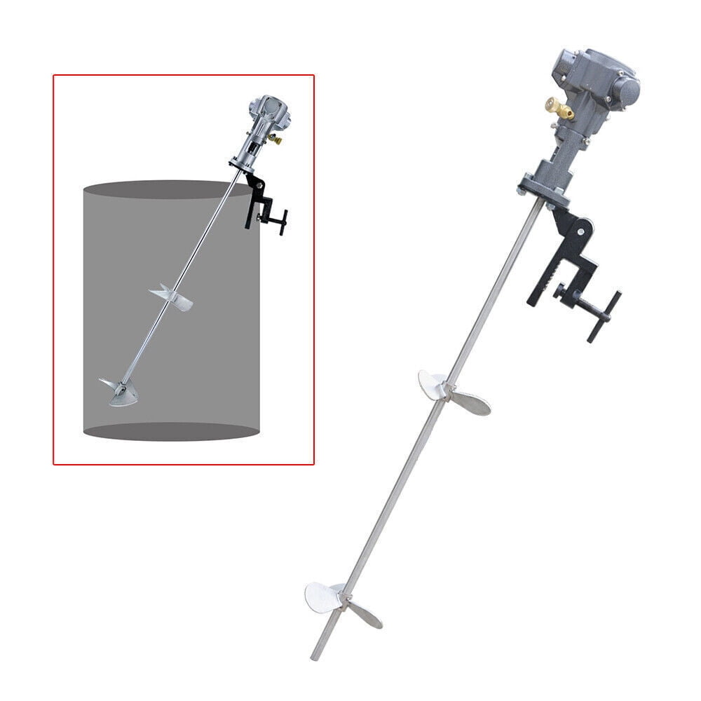 50 Gallon Pneumatic Bracket Mixer Stainless Steel Tank Barrel Air ...