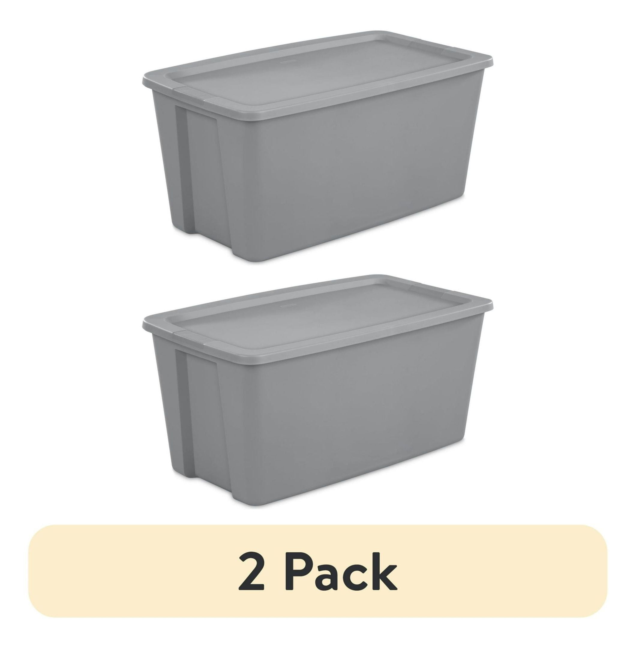 50 Gallon Tote 2 Pack, Extra Large Storage Bins with Lids - Heavy Duty ...