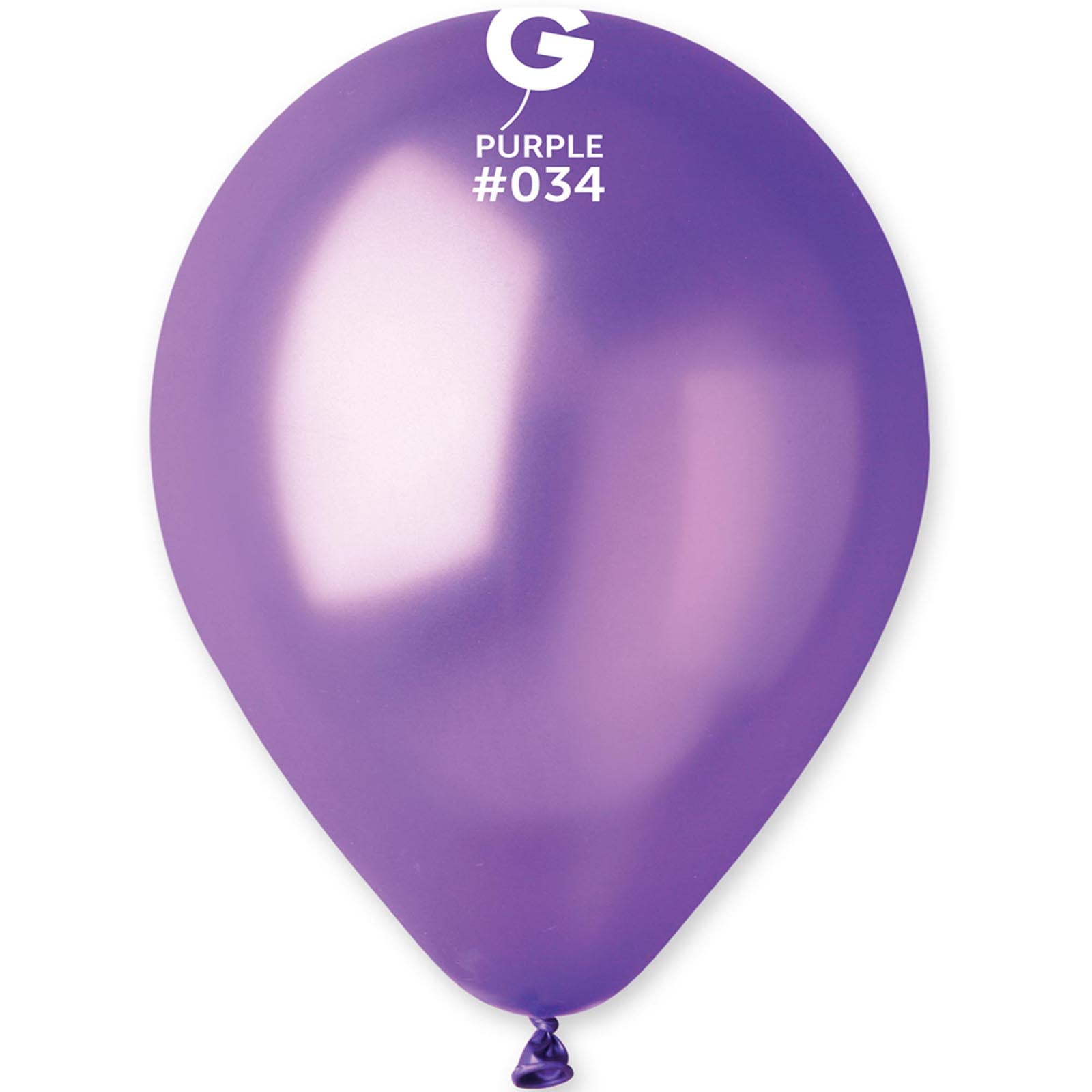 50 Gemar Metallic Purple Balloons 12" - Walmart.com