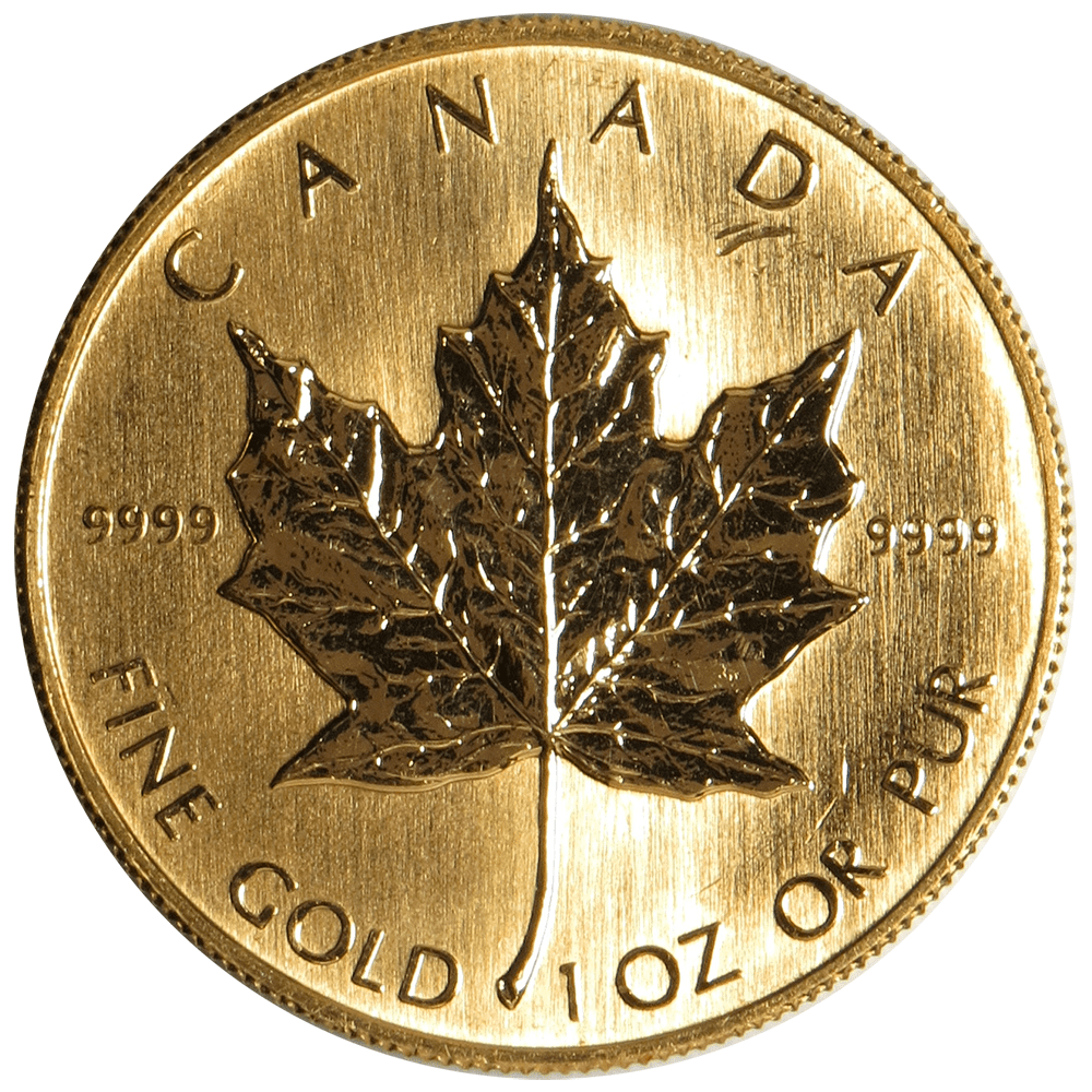 $50 Gold Canadian Maple Leaf 1 oz Random Year Impaired - Walmart.com