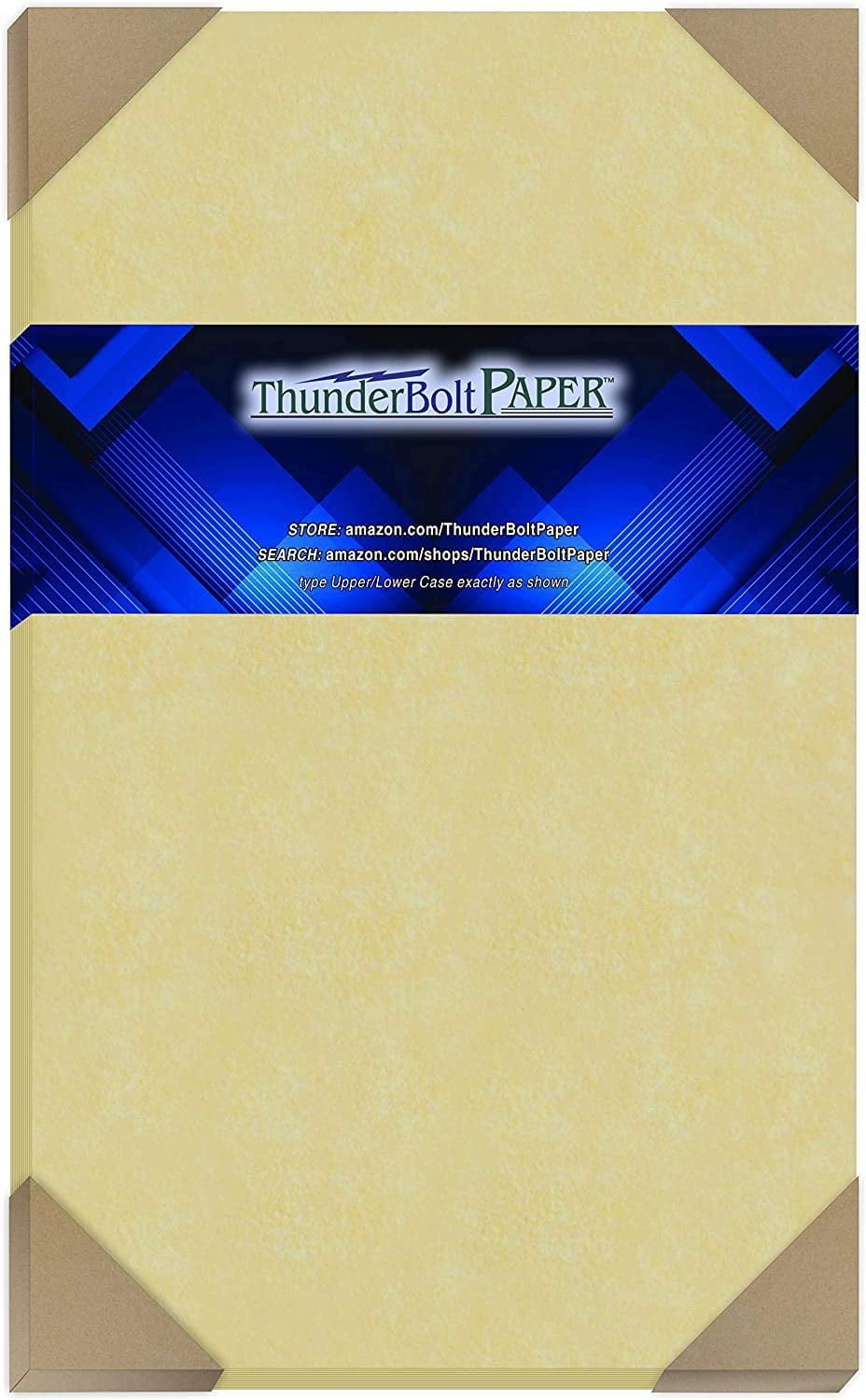 50 Gold Parchment 60lb Text Weight 8.5 X 14 inches Stationery Paper ...