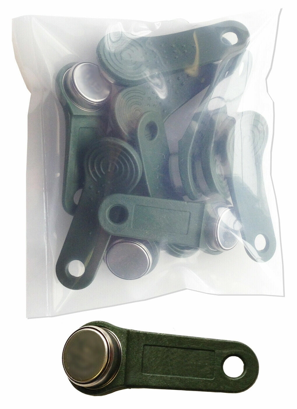 50 Green Keytabs/iButtons for Exaktime Job Site Time Clock. Free ...