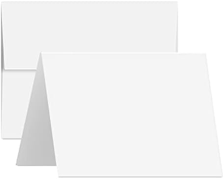 50 Greeting Cards Set – Blank White A6 (4.5" x 6") Cardstock and ...