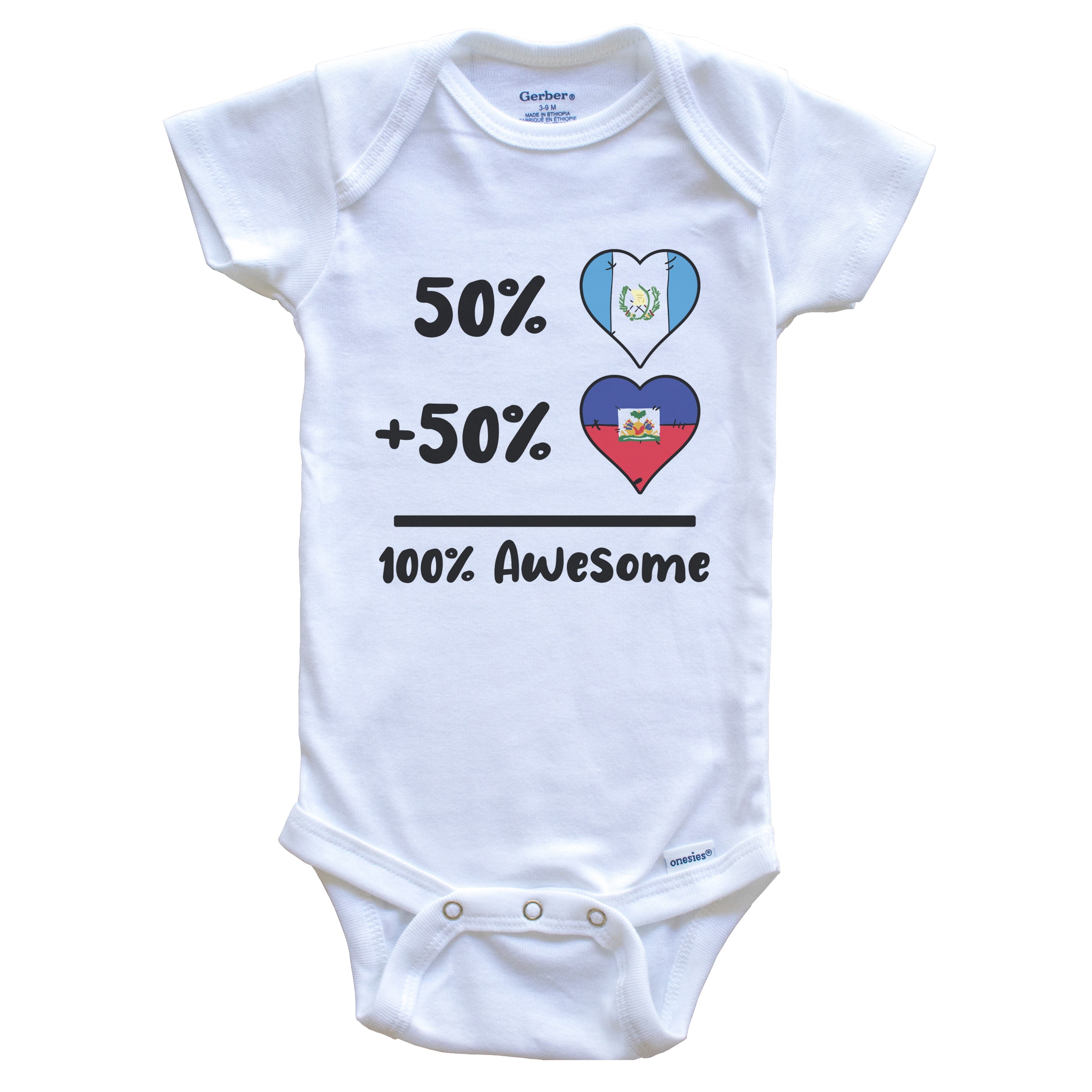 50% Guatemalan Plus 50% Haitian 100% Awesome Guatemala Haiti Heart ...