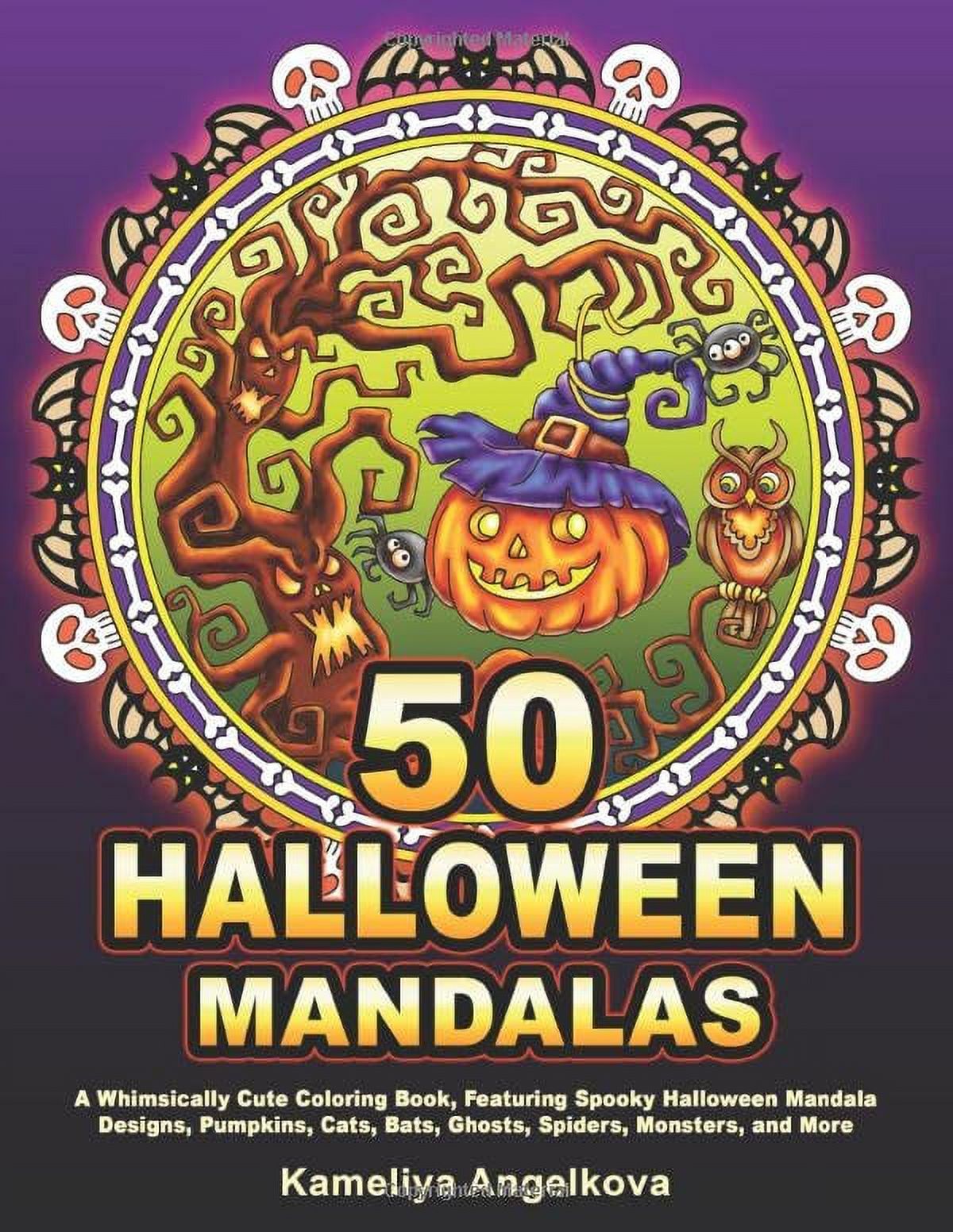 Pre-Owned 50 HALLOWEEN MANDALAS: A Whimsically Cute Coloring Book ...