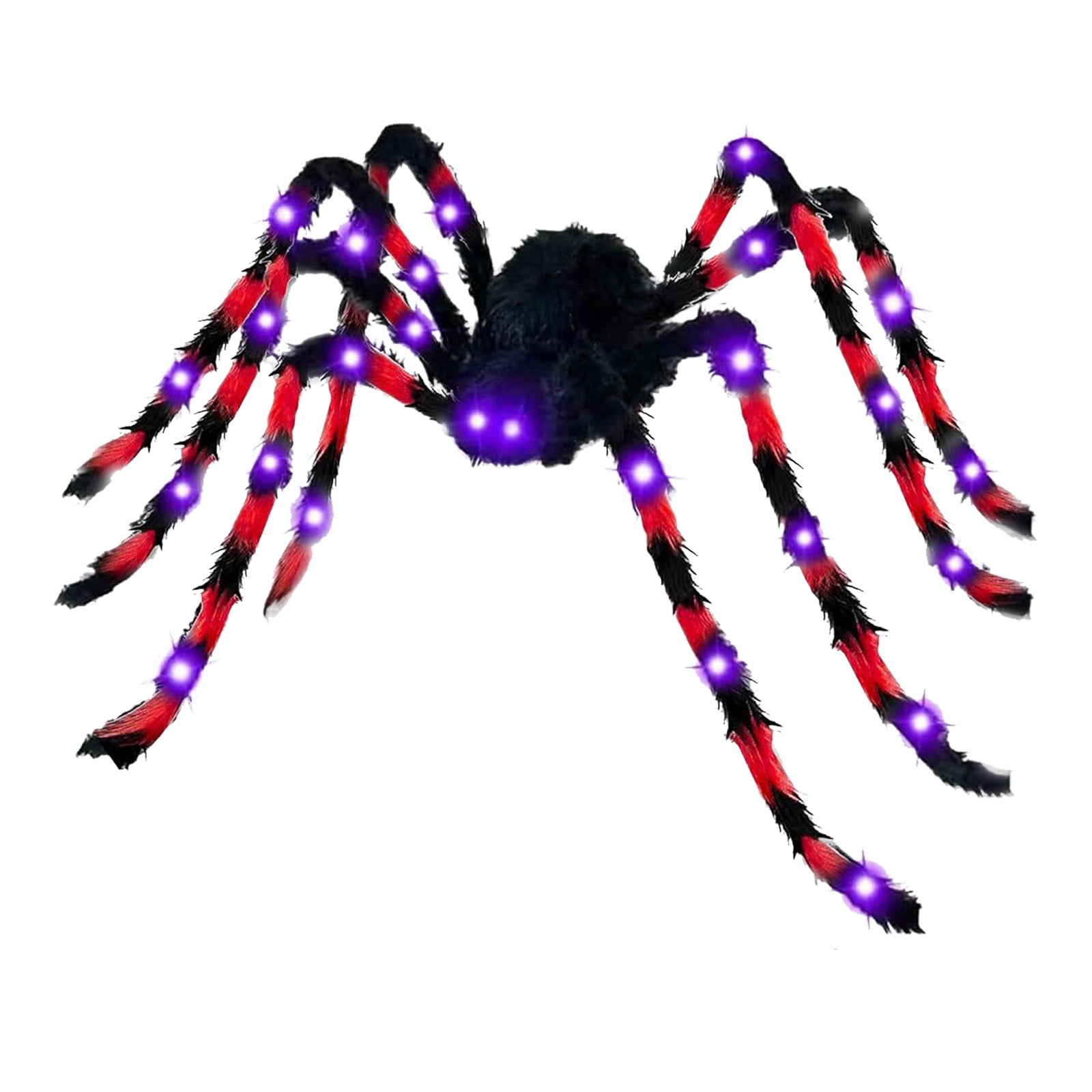 50" Halloween Light-Up Spider - Realistic Hairy Giant Spider with 38 ...
