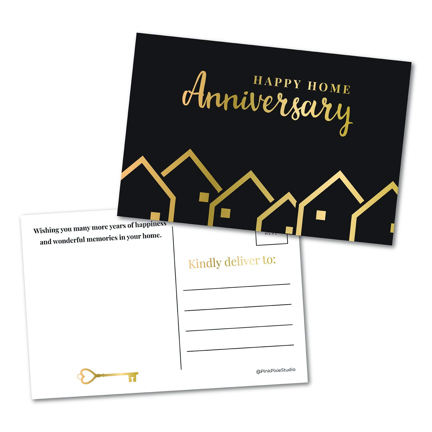 50 Happy Home Anniversary Realtor Postcards, Bulk Blank Greetings, Real ...