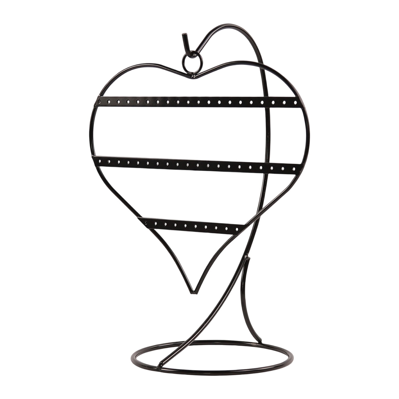 50 Hole Heart Shape Earring Holder Jewelry Display Stand Iron Texture ...