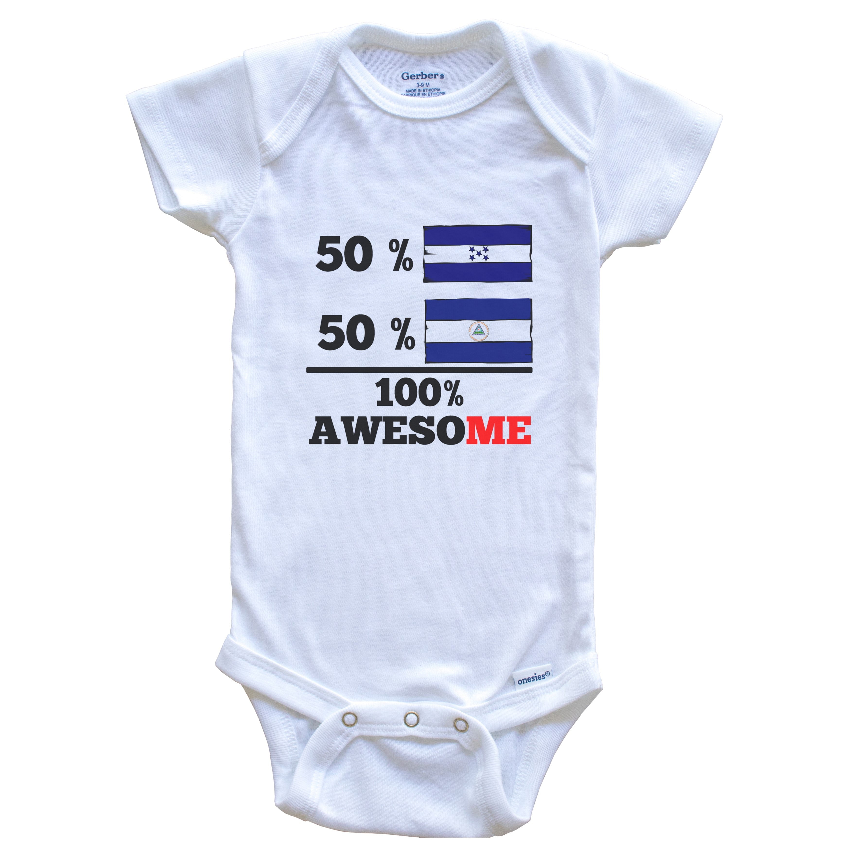 50% Honduran 50% Nicaraguan 100% Awesome Honduras Nicaragua Flags Funny ...