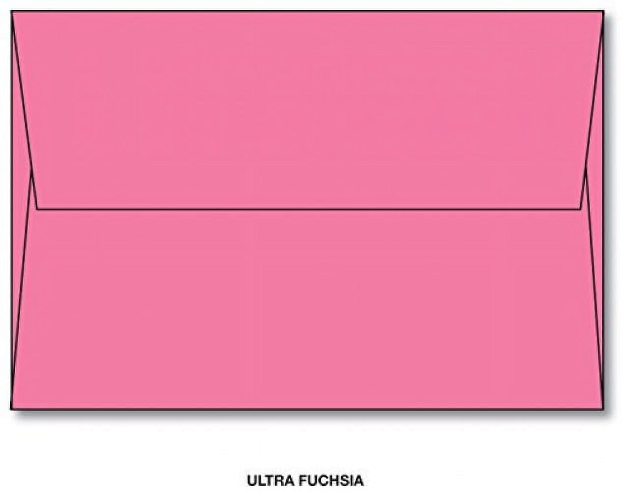 50 Hot Pink A7 Envelopes - 7.25" x 5.25" - Square Flap - EnvelopesOn ...