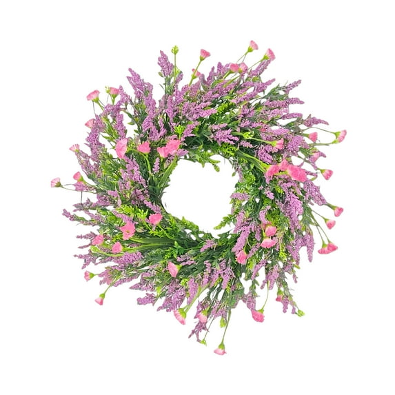 50 Inch Artificial Lavender Wreath With Pink & Purple Blooms, Spring ...