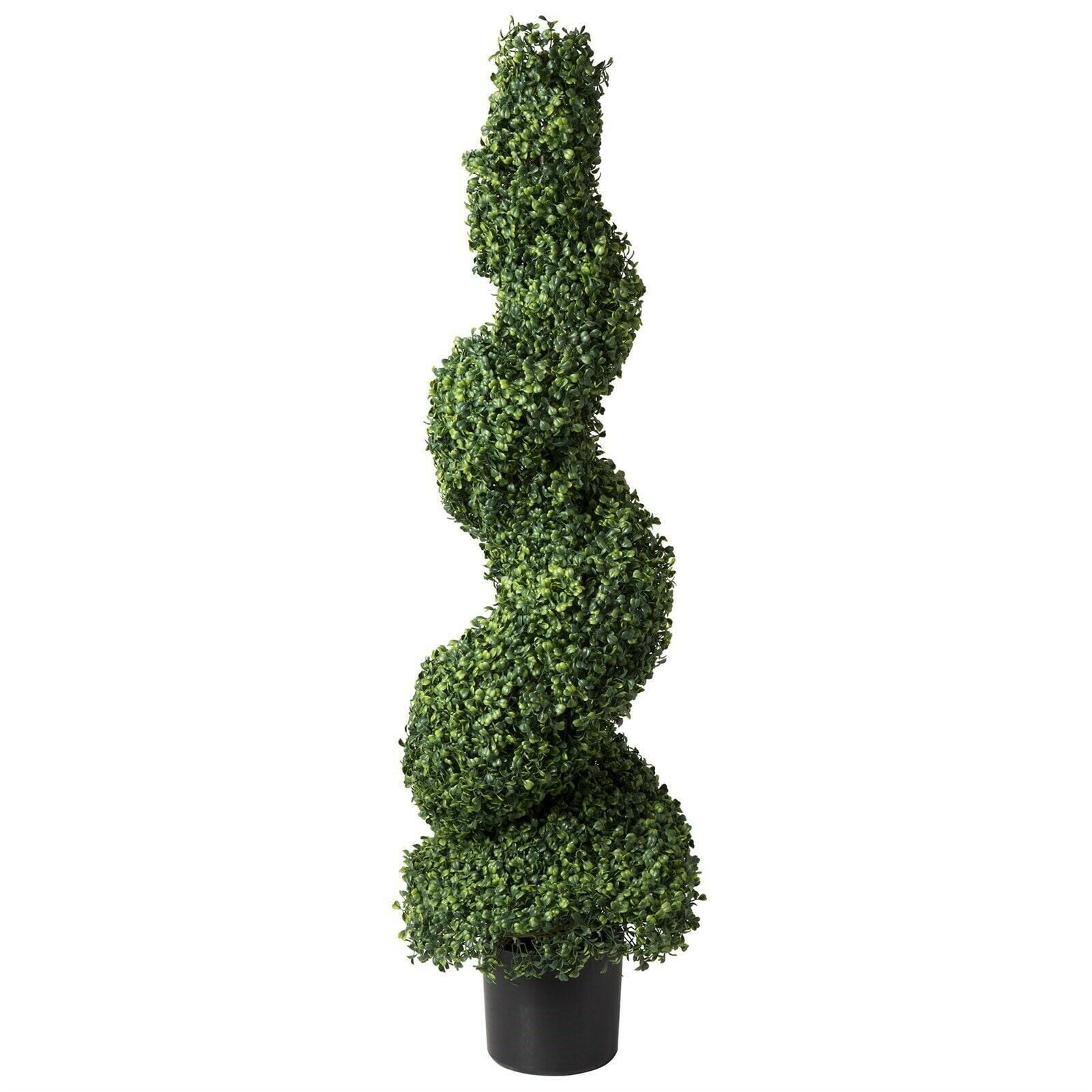 50 Inch Boxwood Spiral Topiary Realistic Fake Tree Indoor Outdoor ...