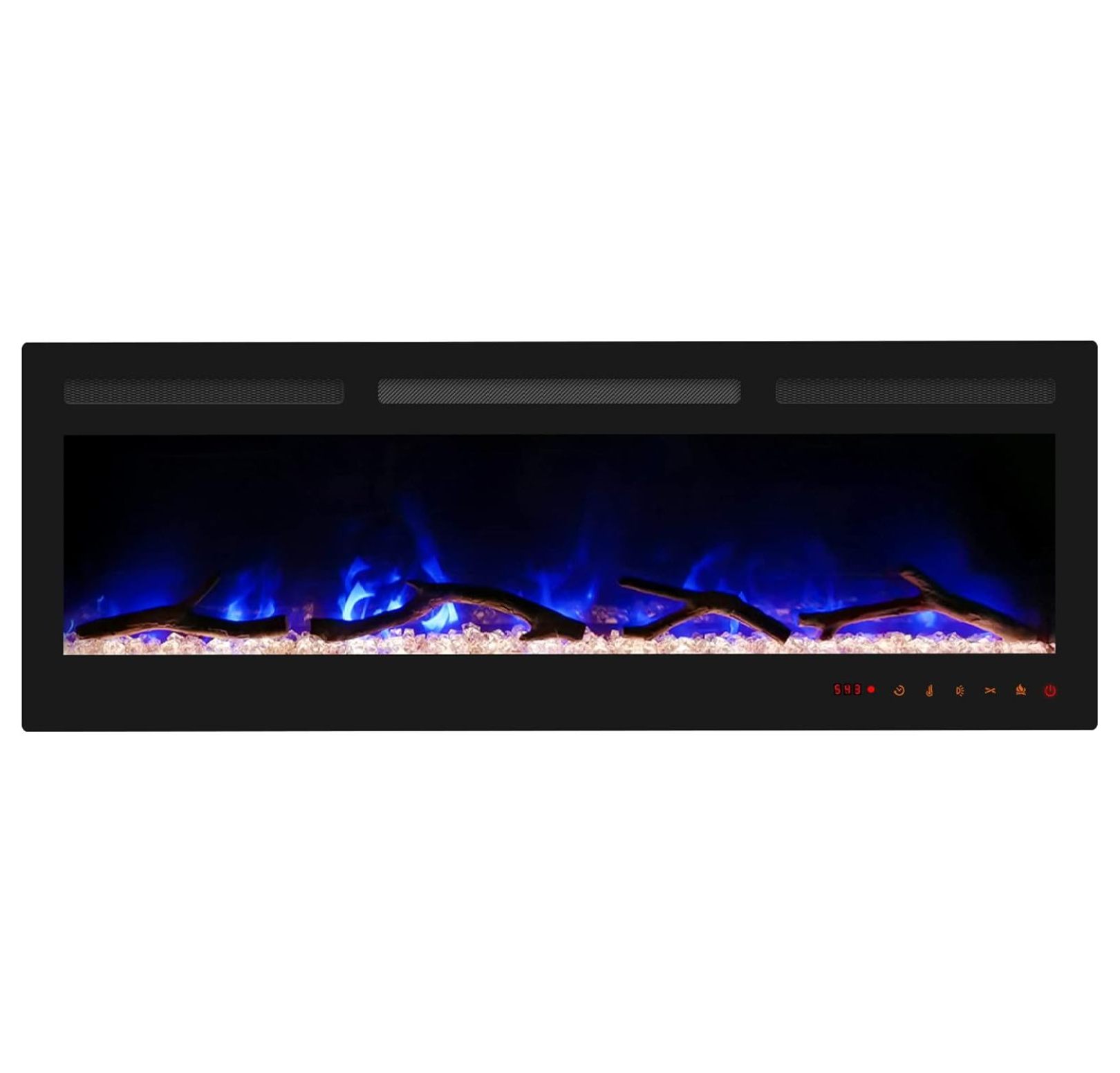 50 Inch Electric Fireplace, Recessed Fireplace Insert and Wall Mount ...