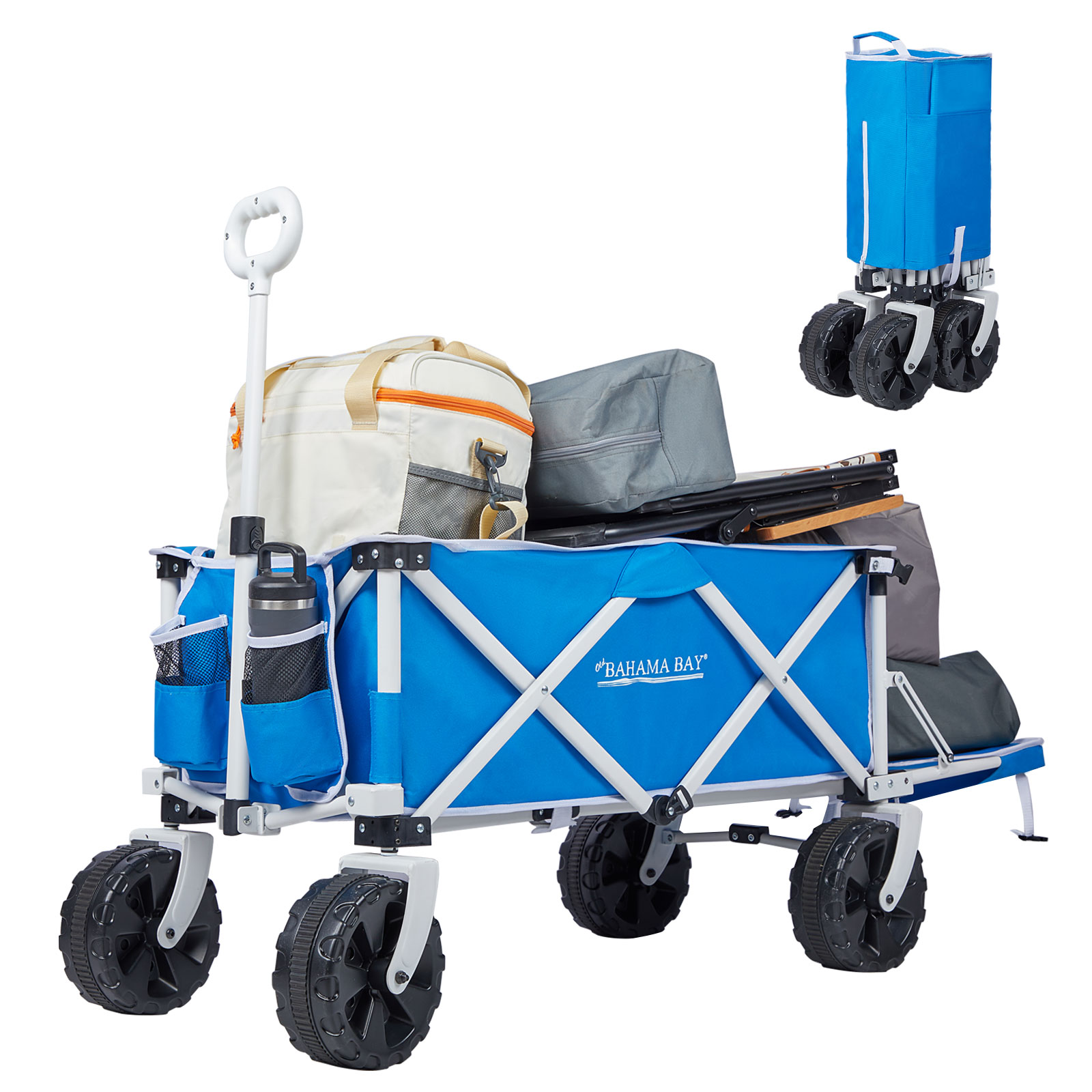 Foldable Hand Truck, 110 lbs Load Capacity, Utility Cart with Wheels ...
