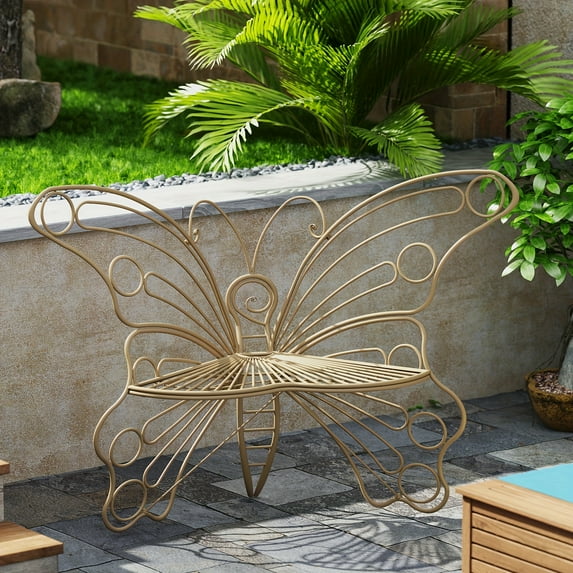 50 Inch Outdoor Garden Bench with Sturdy Iron Frame & Storage ...