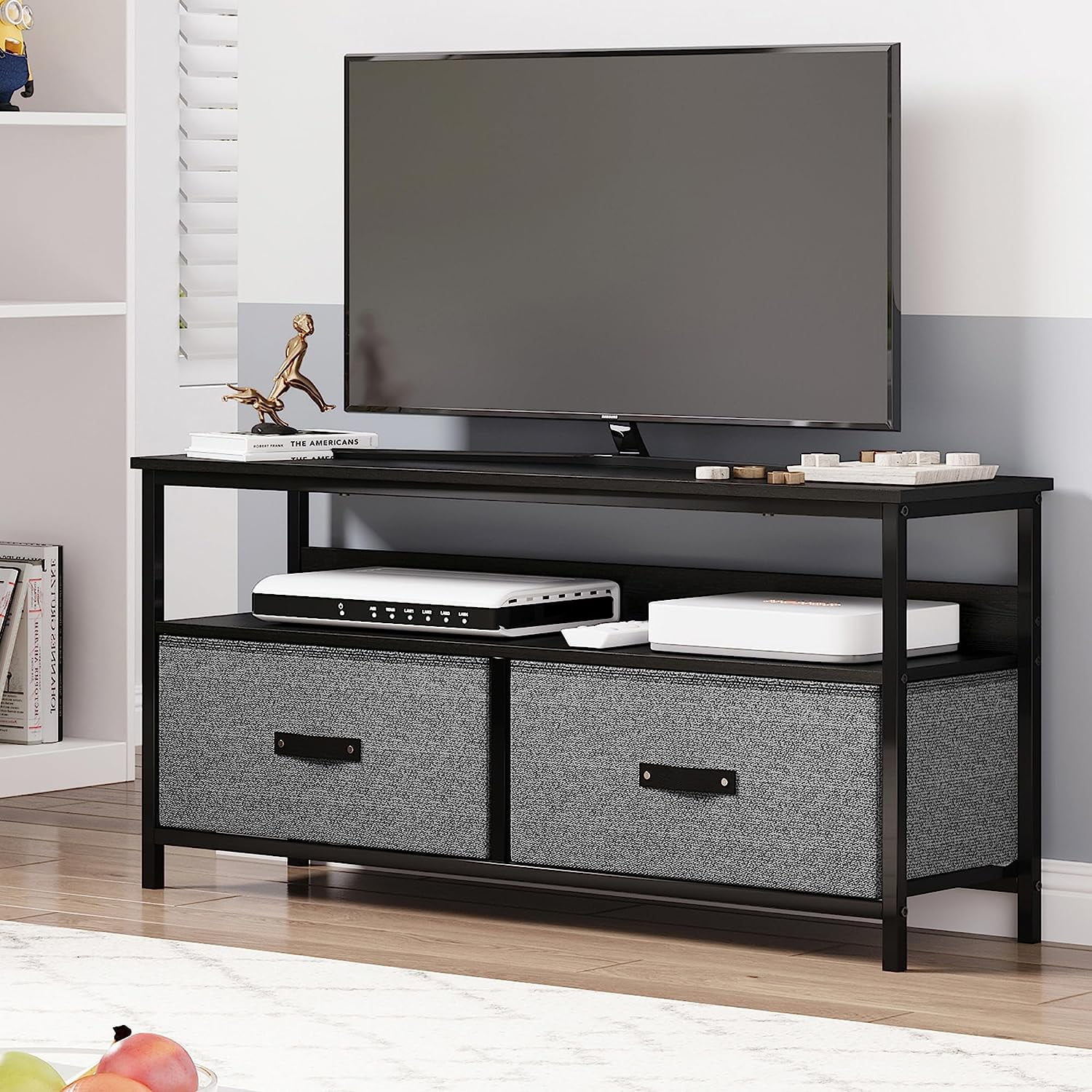 50 Inch TV Stand for Bedroom Small TV Stand Dresser with Drawers and ...