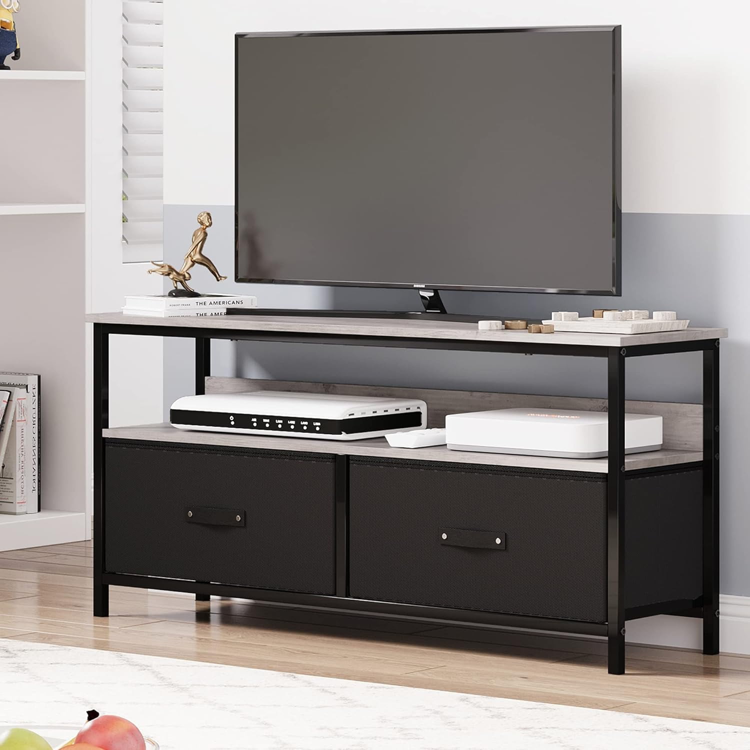 50 Inch TV Stand for Bedroom Small TV Stand Dresser with Drawers and ...
