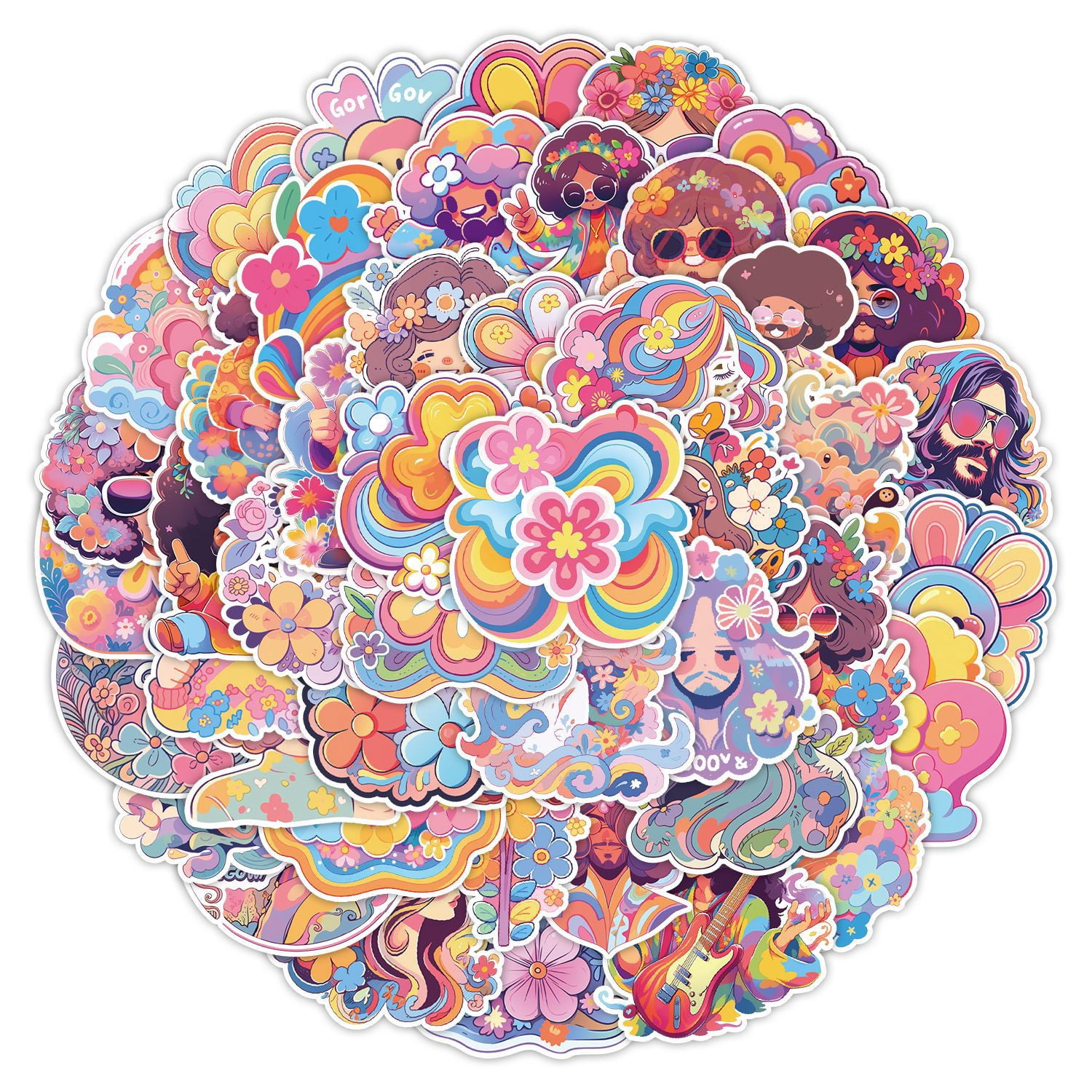 50 Kawaii Pink Graffiti Stickers for Cars, Mobile Phones, Skateboards ...