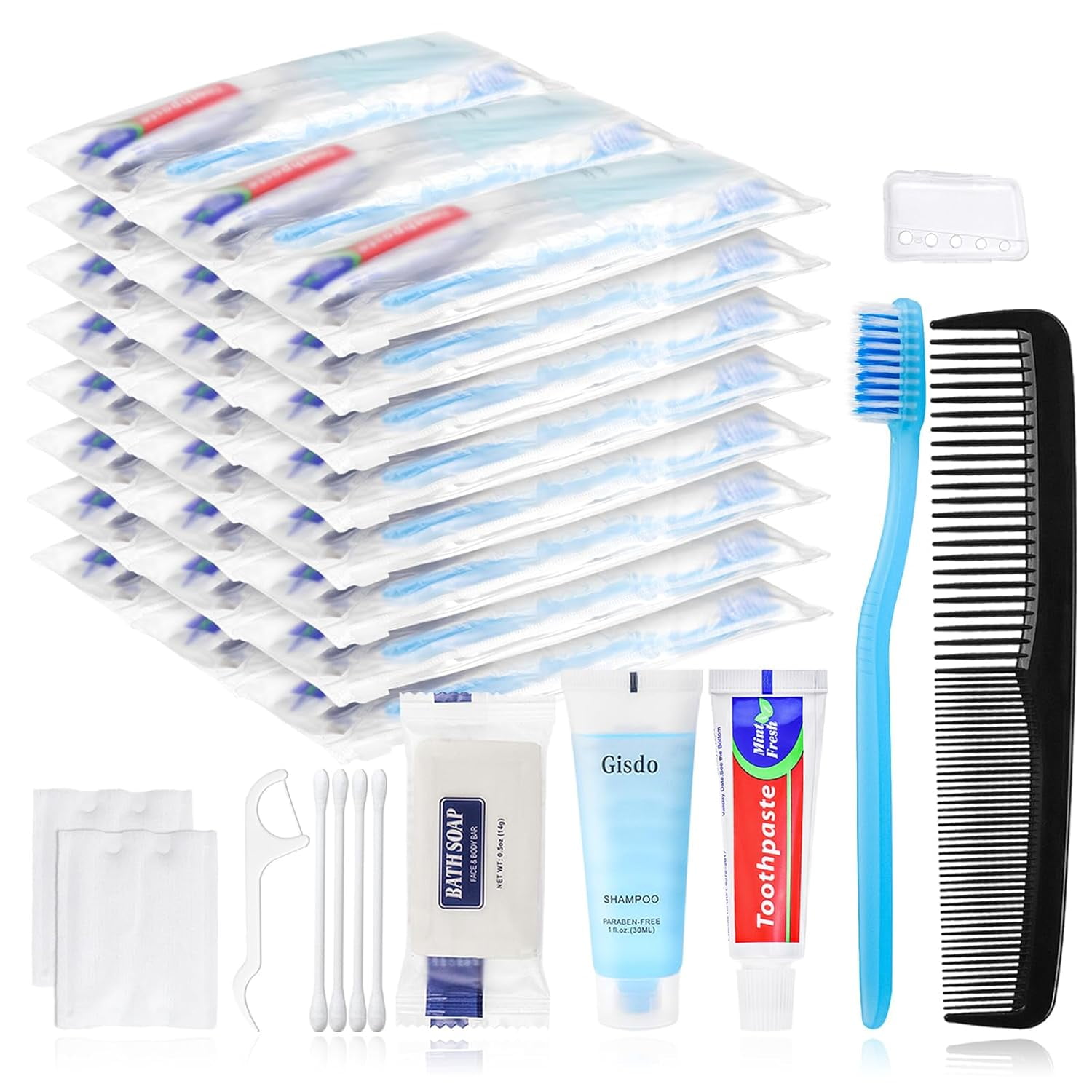 50 Kits Basic Toiletry Kits Homeless Personal Hygiene Kit Bulk Homeless ...
