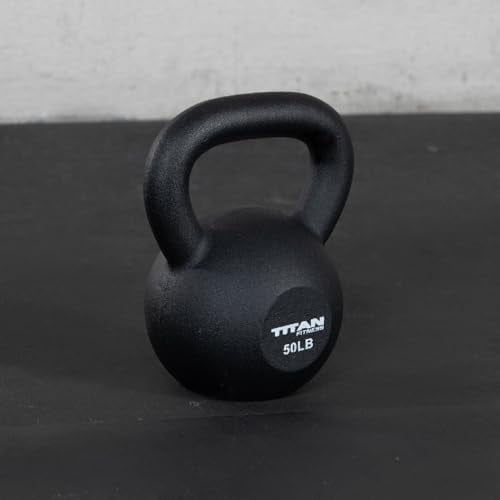 50 LB Cast Iron Kettlebell, Single Piece Casting, LB Markings, Full ...