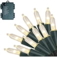 50 LED Christmas Lights, 16 ft Battery Operated Mini String Lights ...