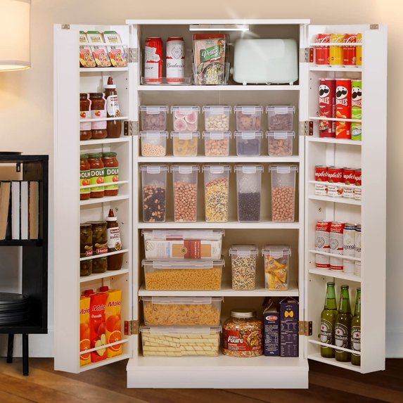 50" LED Kitchen Pantry Storage Cabinet - Walmart.com