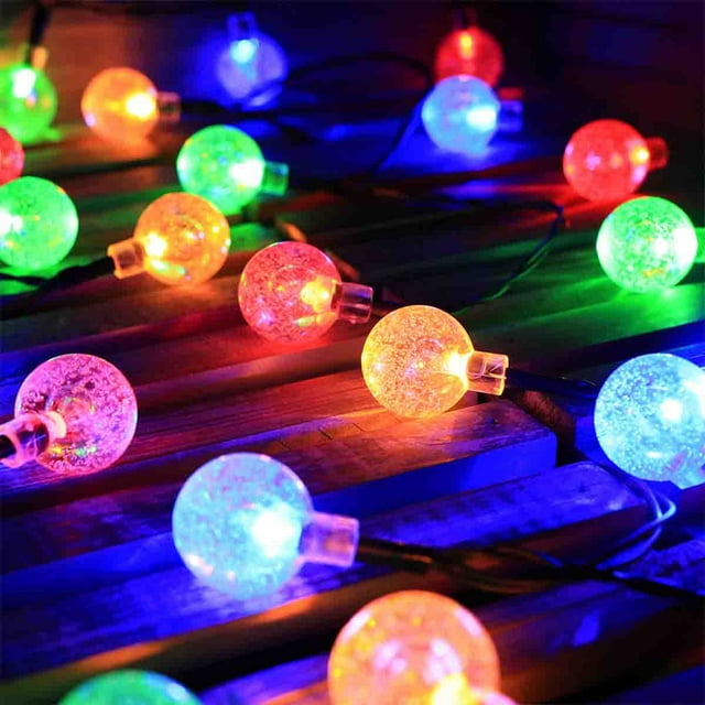 50 LED String Light Garden Path Yard Decor Lamp Outdoor Solar Powered ...