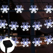Snowflake String Lights, 33 ft LED String Lights with 2 Modes, Battery ...