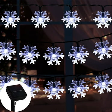 Snowflake String Lights, 33 ft LED String Lights with 2 Modes, Battery ...