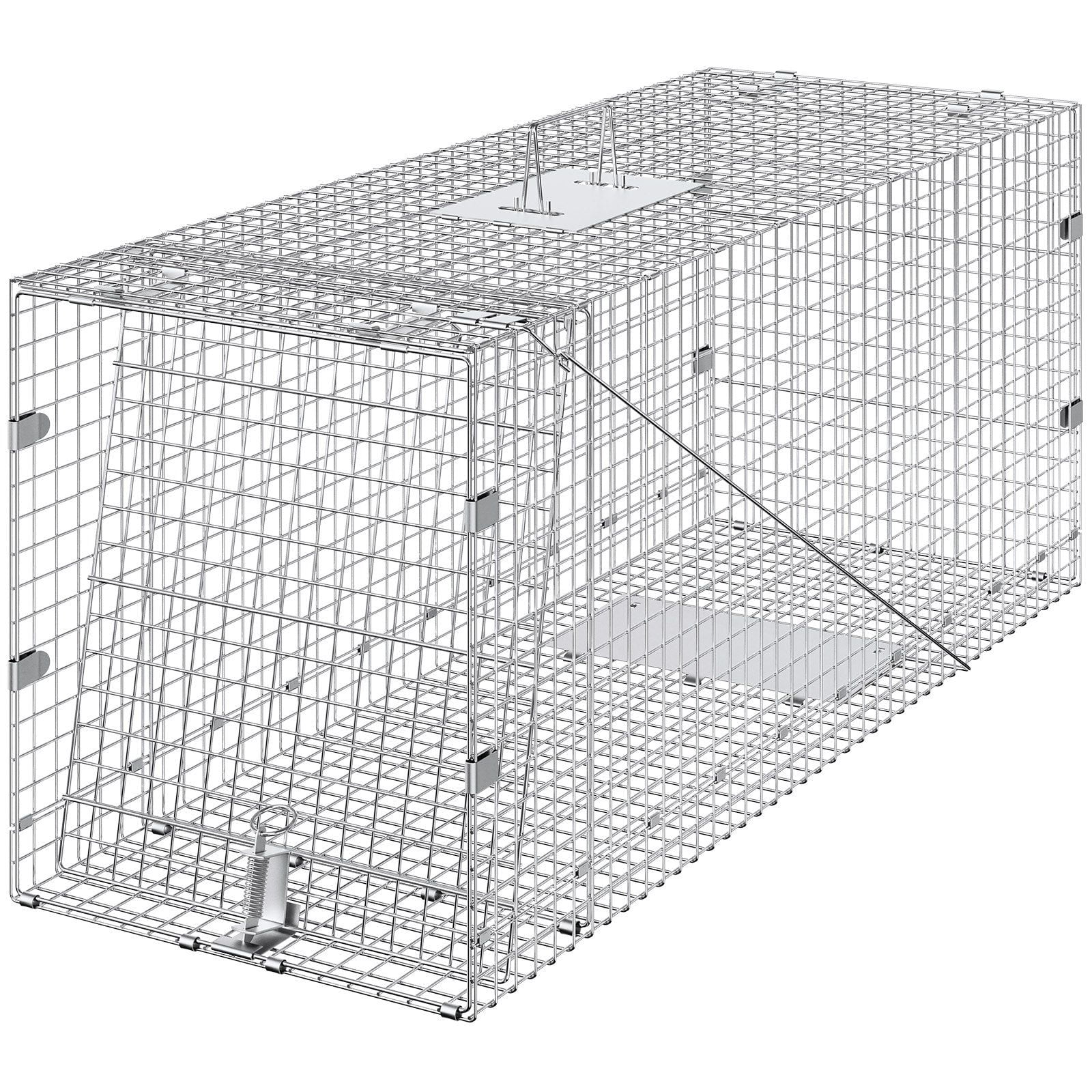 50" Large Animal Trap Cage for Stray Cats, Foxes, Armadillos ...