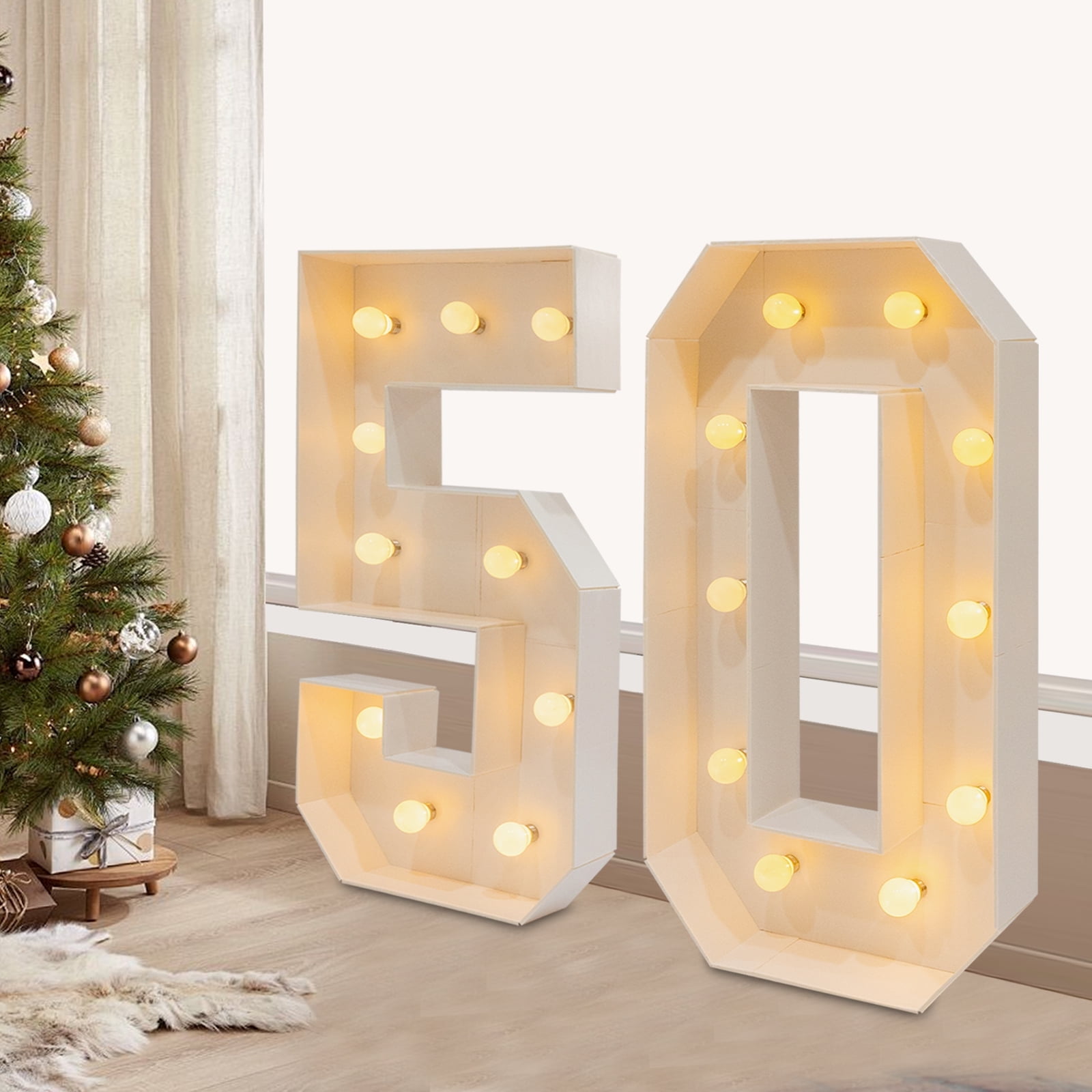50 Large Light Up Number Marquee Light Up Numbers Warm Light Large ...