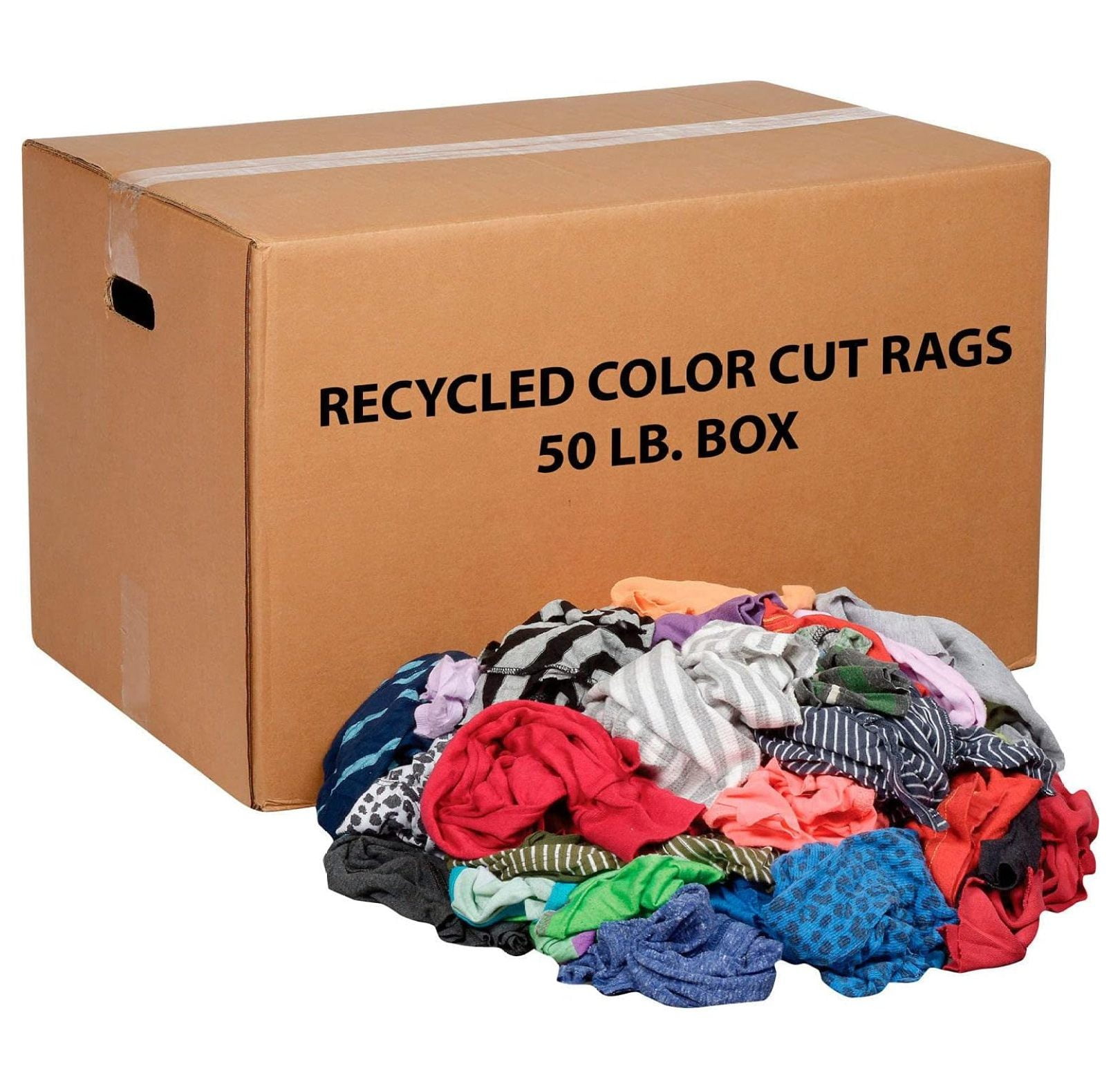 50 Lb. Box Recycled Cut Rags, Mixed Colors - Walmart.com