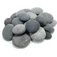 50 Lb. Premium Black Grey Mexican Beach Pebbles 3-5 inches, Decor ...