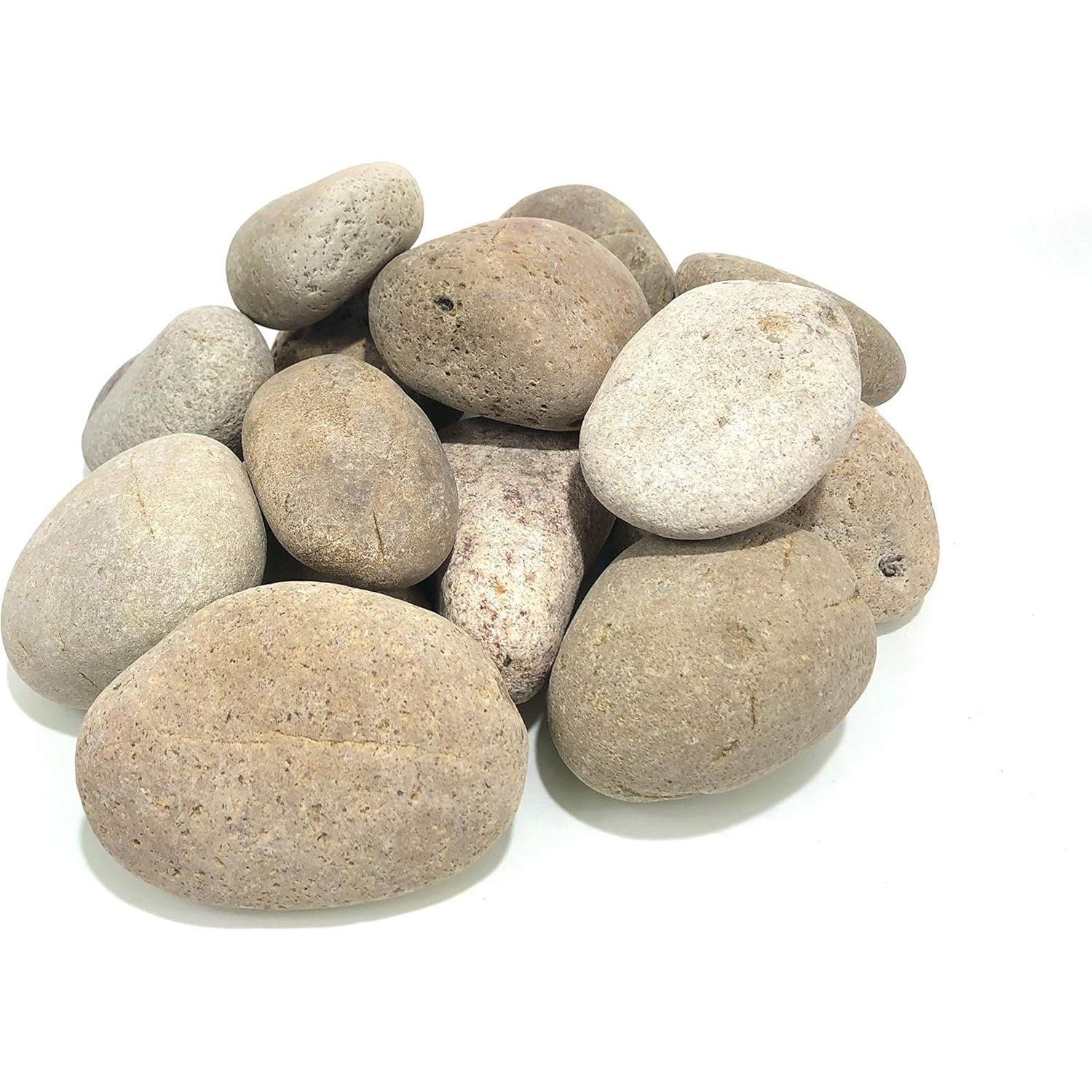 50 Lb. Premium Large Buff Mexican Beach Pebbles 3-5 inches, Decor ...