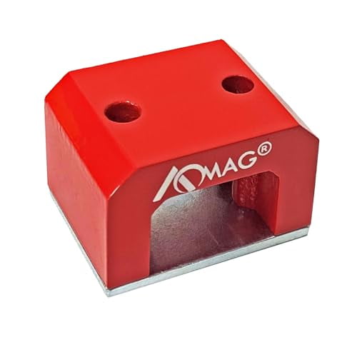 50 Lbs Red Cast Alnico Horseshoe Magnet with Keeper-Heavy Duty ...