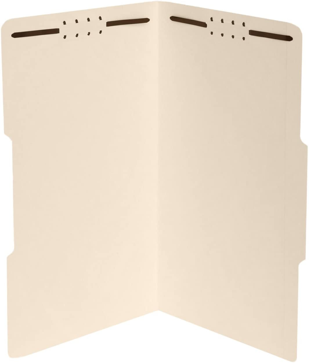 50 Legal Size 1/3 Cut Fastener File Folders - Reinforced Top Tab ...