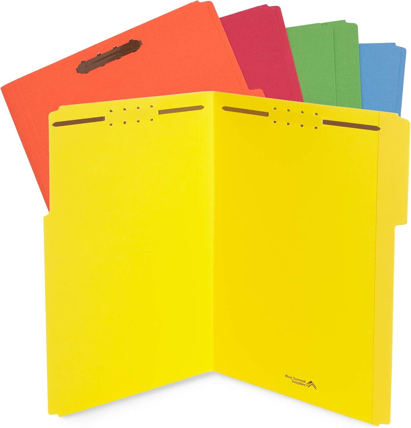 50 Legal Size 1/3 Cut Fastener File Folders - Reinforced Top Tab ...
