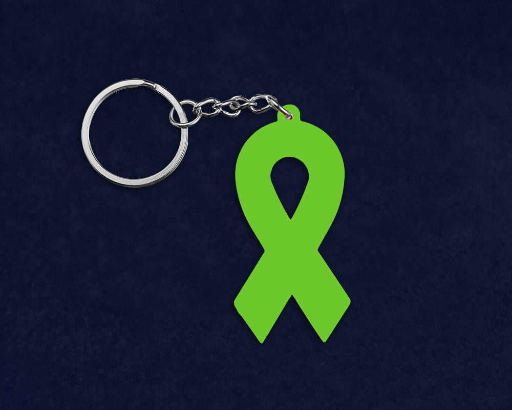 50 Lime Green Silicone Ribbon Key Chains (50 Key Chains) - Walmart.com