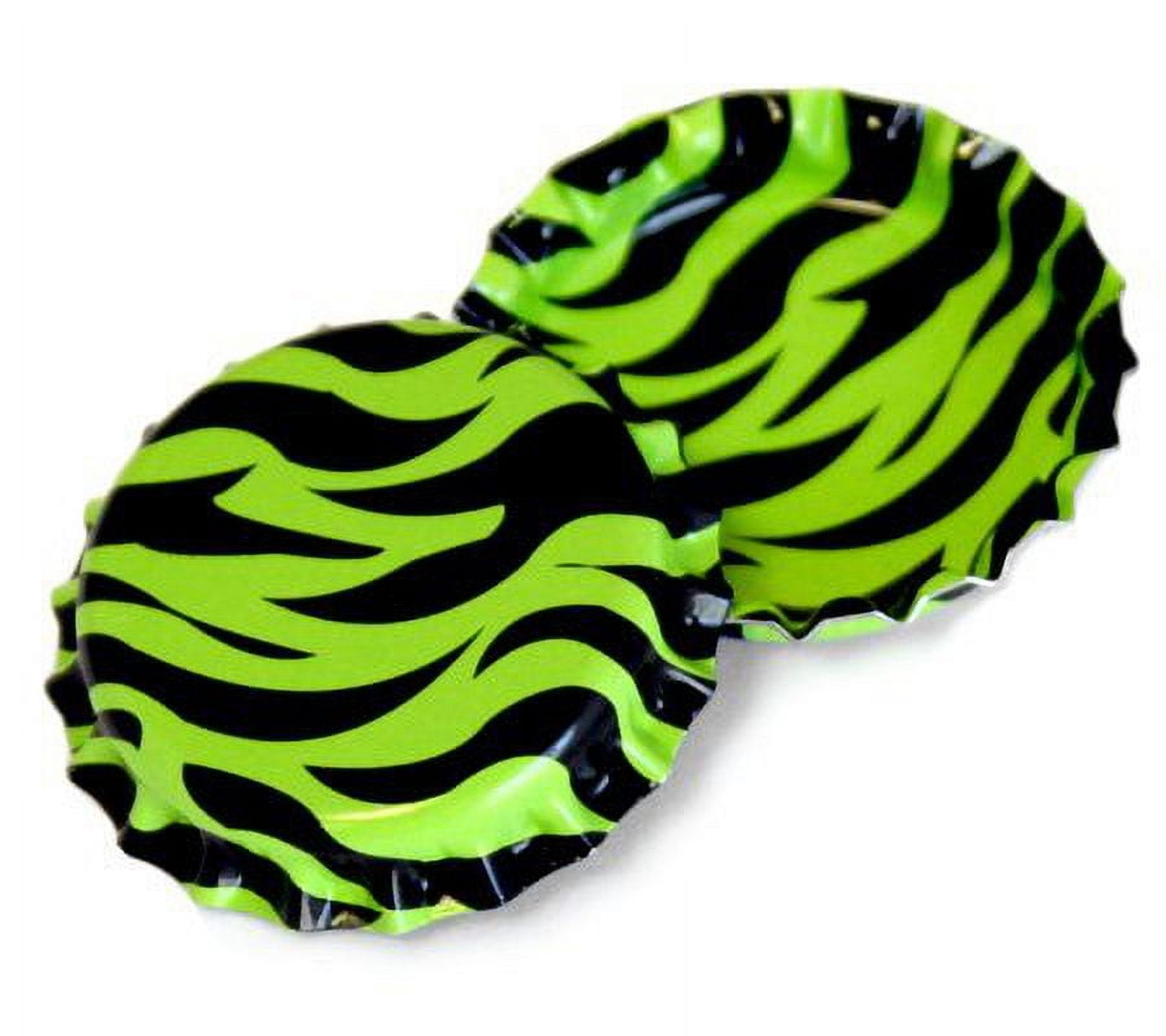 50 Lime Green Zebra Safari Bottle Caps Colors Craft Linerless - Walmart.com